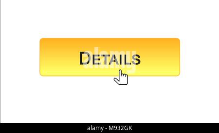 Details web interface button clicked with mouse cursor, blue color, analysis Stock Photo - Alamy