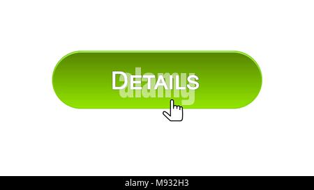 Details web interface button clicked with mouse cursor, blue color, analysis Stock Photo - Alamy