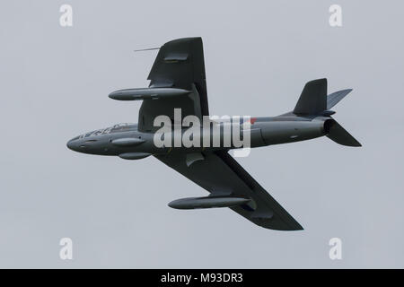Hawker Hunter Cold War fighter jet Stock Photo - Alamy