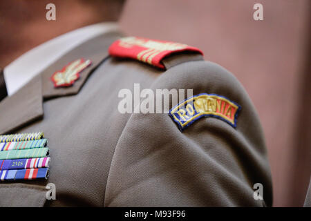 Military insignia on the uniform of a Romanian Army officer Stock Photo ...