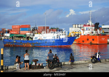 Small inter island cargo boat coming into Barbados to unload cargo ...