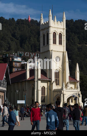 Most famous Ancient Shimla church architecture yellow building and ...