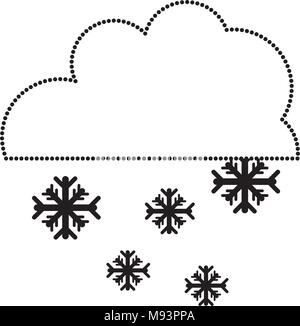 dotted shape nature landscape with clouds and nice sky vector ...