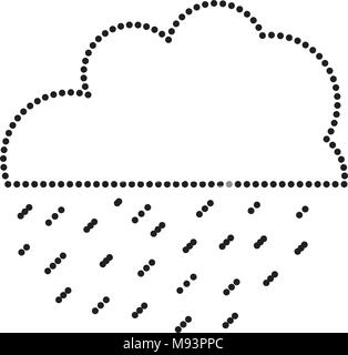 dotted shape nature landscape with clouds and nice sky vector ...