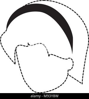 avatar woman face with headband over white background, vector ...