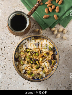 Traditional Arabic Egyptian Eastern dessert cuisine called Om Ali ...
