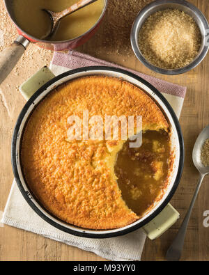 Pouding chômeur. Poor man's pudding. Canada Food Stock Photo - Alamy