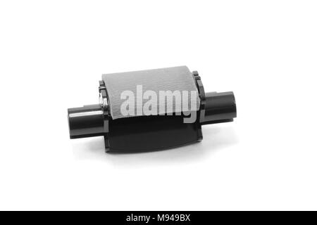 Rubber paper feed roll for copier or printer Stock Photo - Alamy