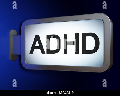 Health concept: ADHD on billboard background Stock Photo - Alamy