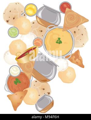 Chapati food, illustration, vector on white background Stock Vector ...