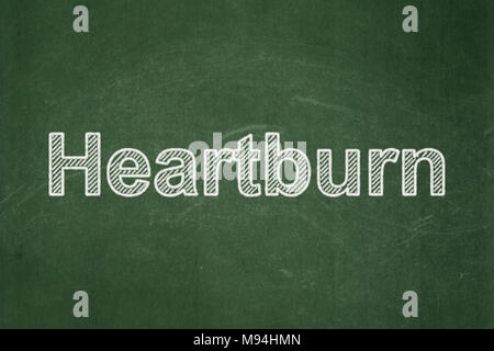 Medicine concept: Heartburn on chalkboard background Stock Photo - Alamy