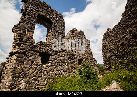 Ruins of Castle Nevytske near of Transcarpathian region center ...
