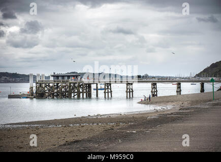 Beaumaris pier on Anglesey North Wales Stock Photo - Alamy