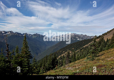 A view of the Olympic Mountains from West Seattle, Washington Stock ...