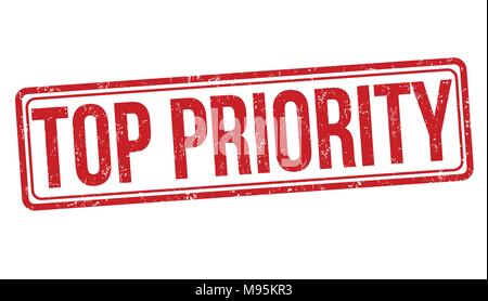 Top priority grunge rubber stamp on white background, vector ...
