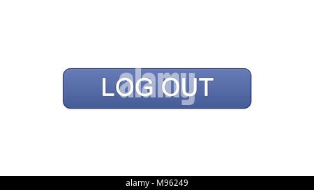 Log out web interface button wine red color, internet site design, application, stock footage ...