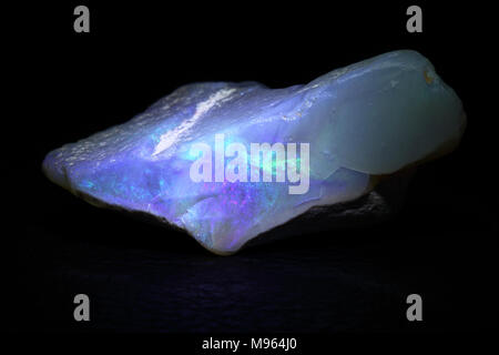 Raw and uncut Australian opal. Opal is a hydrated amorphous form of ...