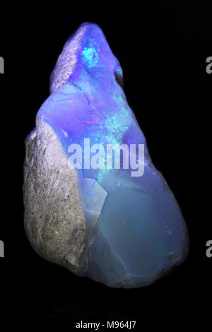 Raw and uncut Australian opal. Opal is a hydrated amorphous form of ...