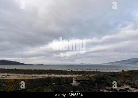 Clouds over Inverkip beach Stock Photo - Alamy
