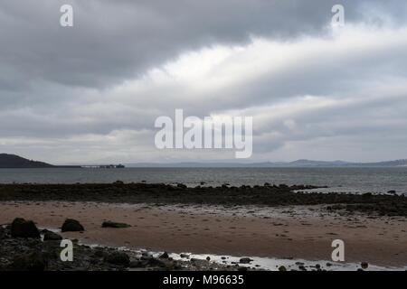Clouds over Inverkip beach Stock Photo - Alamy
