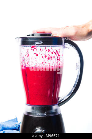 Healthy beetroot juice in a blender jar Stock Photo - Alamy