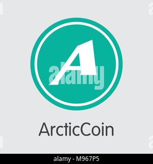 ARC Coin cryptocurrency blockchain icon. Virtual electronic, internet ...