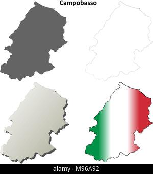 Campobasso province map Stock Vector Image & Art - Alamy