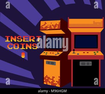 Insert coins to play arcade Stock Vector Image & Art - Alamy