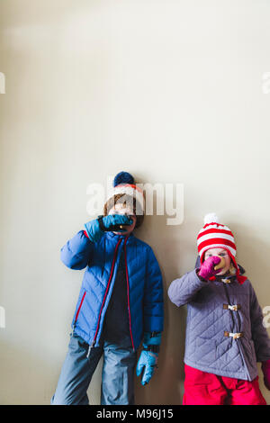 Ice cream cones on blue background Stock Photo - Alamy