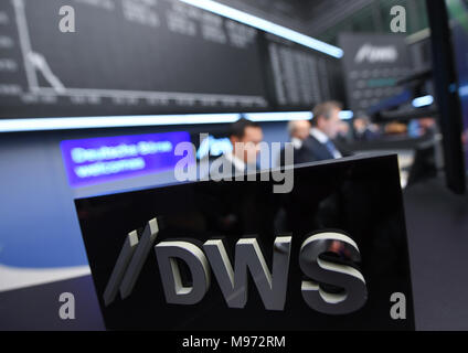 Frankfurt/Main, Germany. 23 March 2018, Nicolas Moreau (r), CEO of the ...