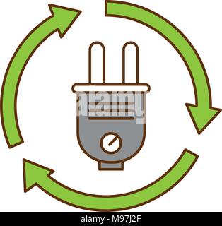 energy plug connector with arrows around Stock Vector Image & Art - Alamy