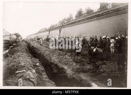 Boxer Rebellion - 1900 International troops bringing back from the Pei ...