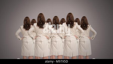 Clone women in group Stock Photo - Alamy