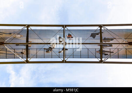 Germany, Stuttgart, free-floating pedestrian bridge Stock Photo - Alamy