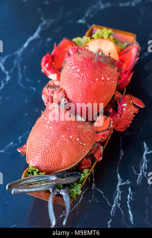 Seafood cuisine -delicous fresh steamed crabs Stock Photo - Alamy