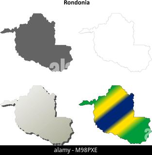 Rondonia state outline map set Stock Vector Image & Art - Alamy