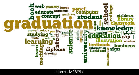 Graduation word cloud concept Stock Photo - Alamy