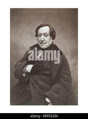 Gioacchino Rossini - portrait. Lithography. Italian composer, 29 ...