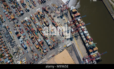 Exolgan Container Terminal, Dock Sud, Buenos Aires, Argentina Stock ...