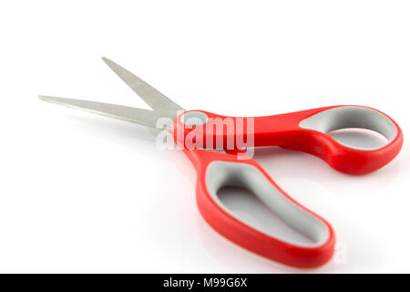 red scissors isolate on white background Stock Photo - Alamy