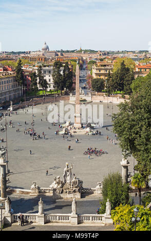 Piazza del Popolo in Rome, sketch (1899) by Aleksander Gierymski Stock ...