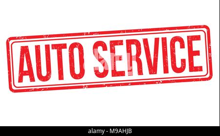 Auto service grunge rubber stamp on white background, vector ...
