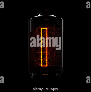 Classic old fashioned font Number 1 ONE 3D render illustration isolated ...