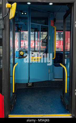 driver cab window red london routemaster bus lambeth country show ...