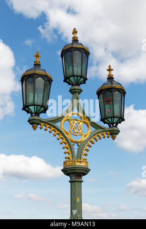 LONDON/UK - MARCH 21 : Decorative Lamp Post on Westminster Bridge in ...