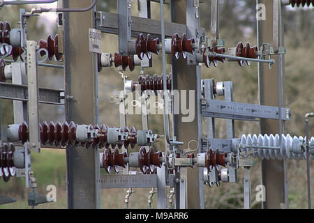 electricity substation compound part of the electrical distribution ...
