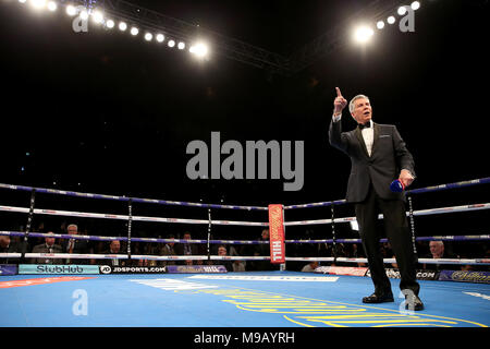 Michael Buffer sings 'Sweet Carolina' at the O2 Arena, London Stock ...
