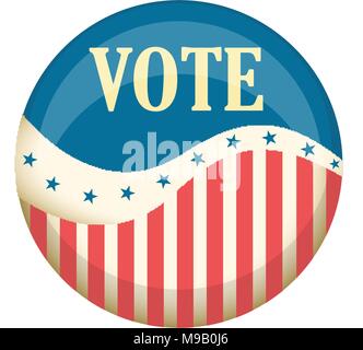 Retro United States campaign button Stock Vector Image & Art - Alamy