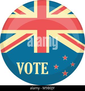 Retro New Zealand campaign button Stock Vector Image & Art - Alamy