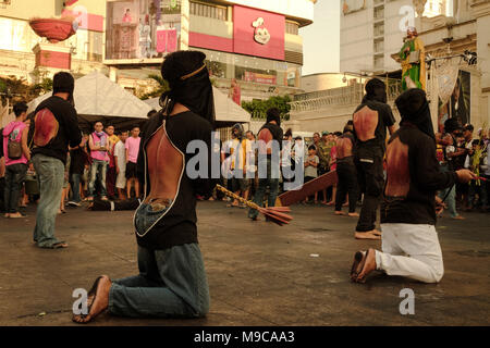 A religious group from Tondo, Manila perform a ritual called ...
